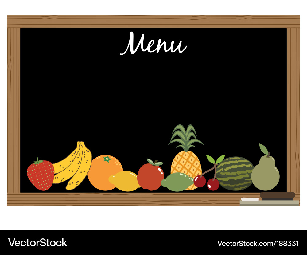 Fruit menu Royalty Free Vector Image - VectorStock