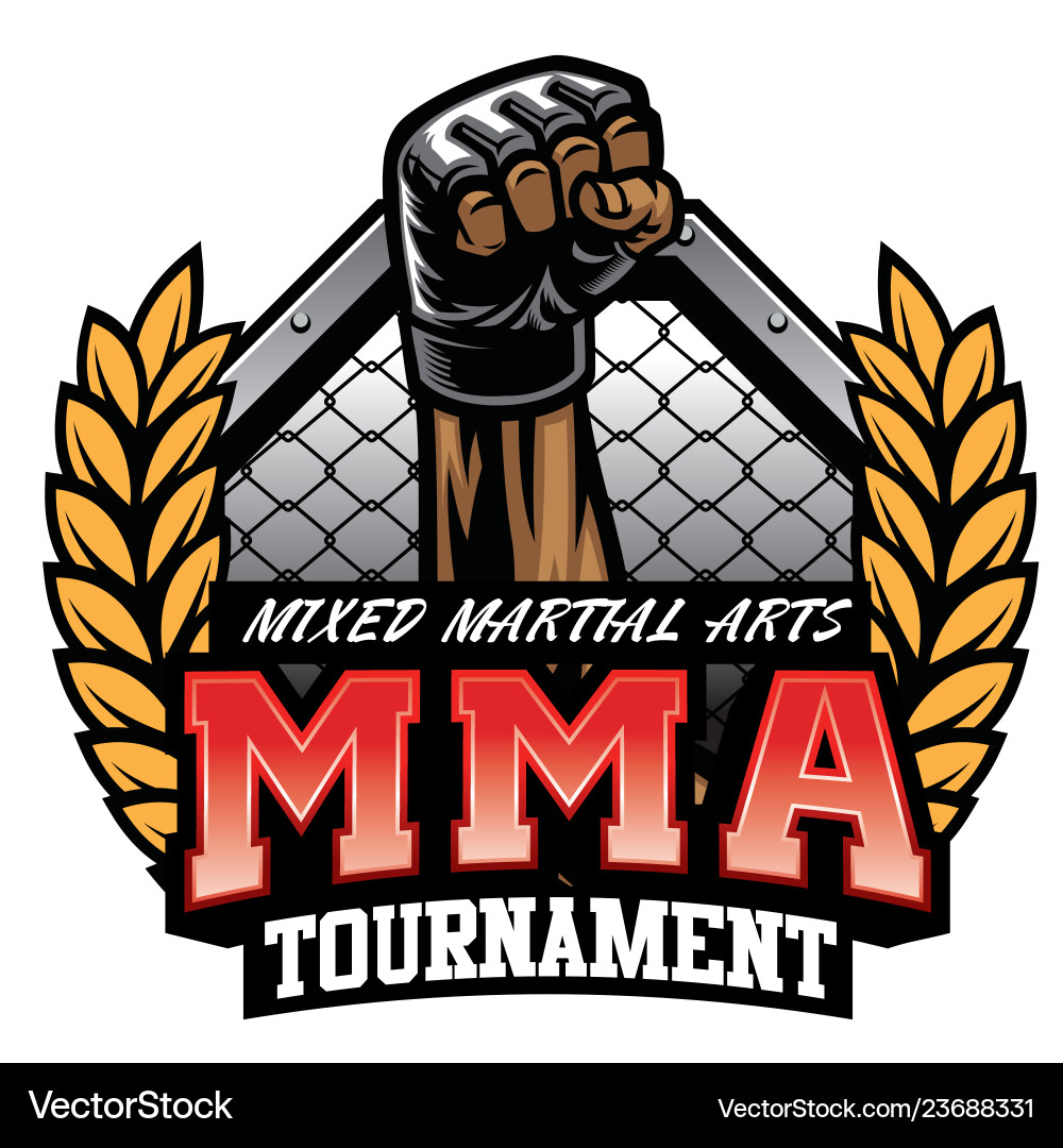 Mma badge design Royalty Free Vector Image - VectorStock
