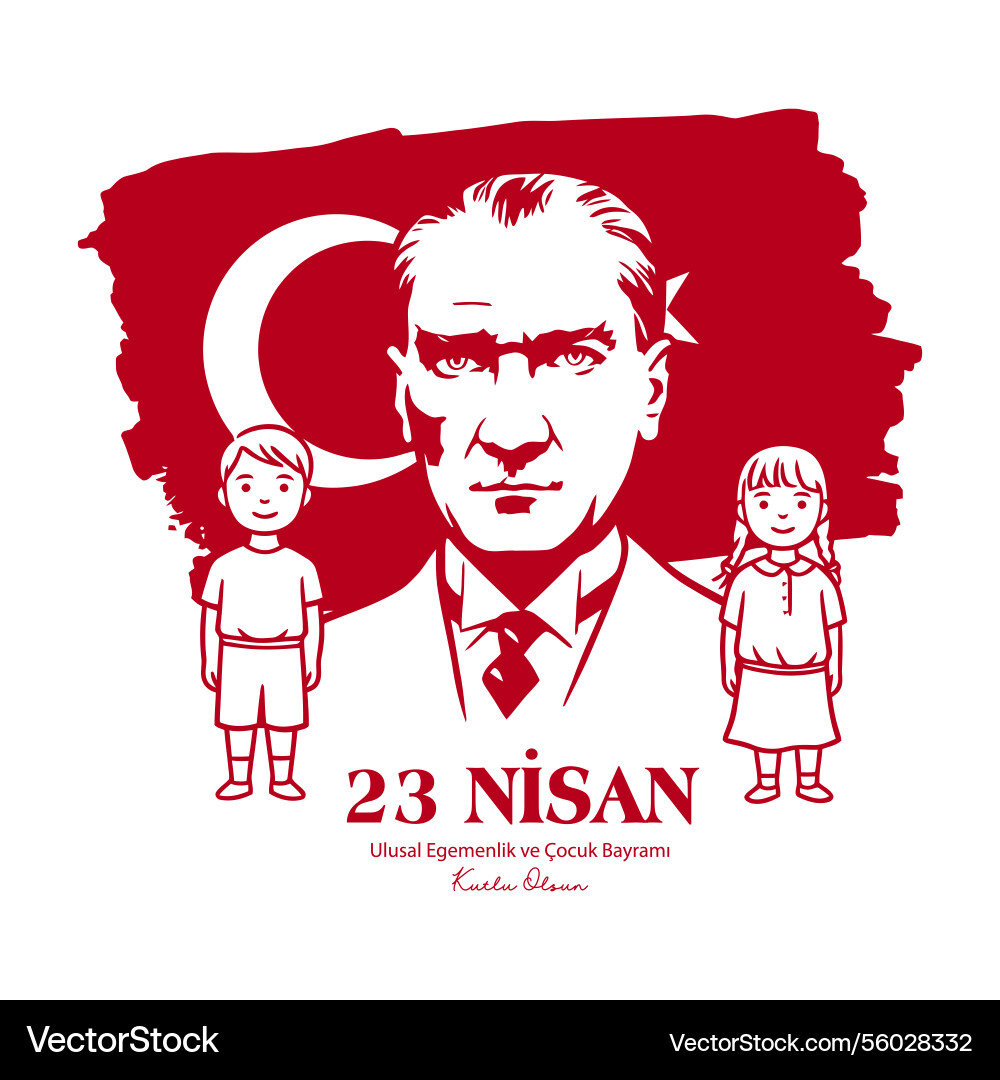 23 nisan ulusal egemenlik ve ocuk bayram Vector Image