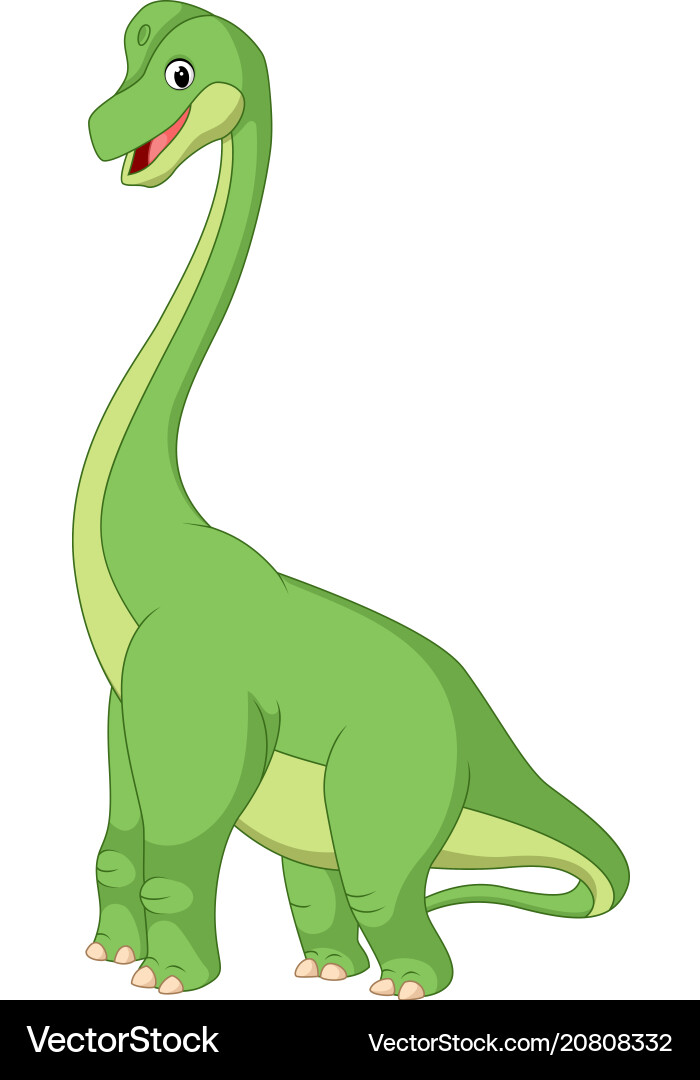 Cartoon brontosaurus Royalty Free Vector Image