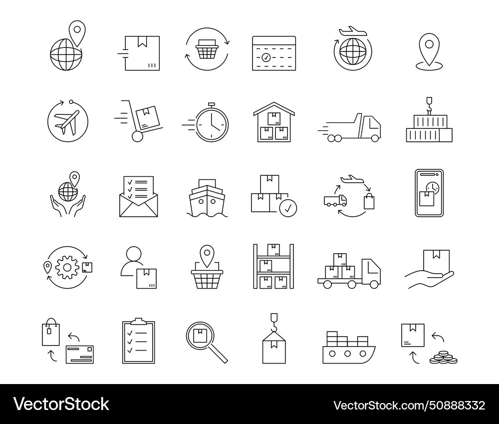 Delivery icon transport logistic parcel shipment Vector Image