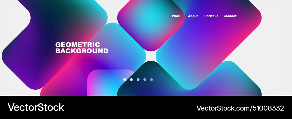 Electric blue and violet geometric shapes Vector Image