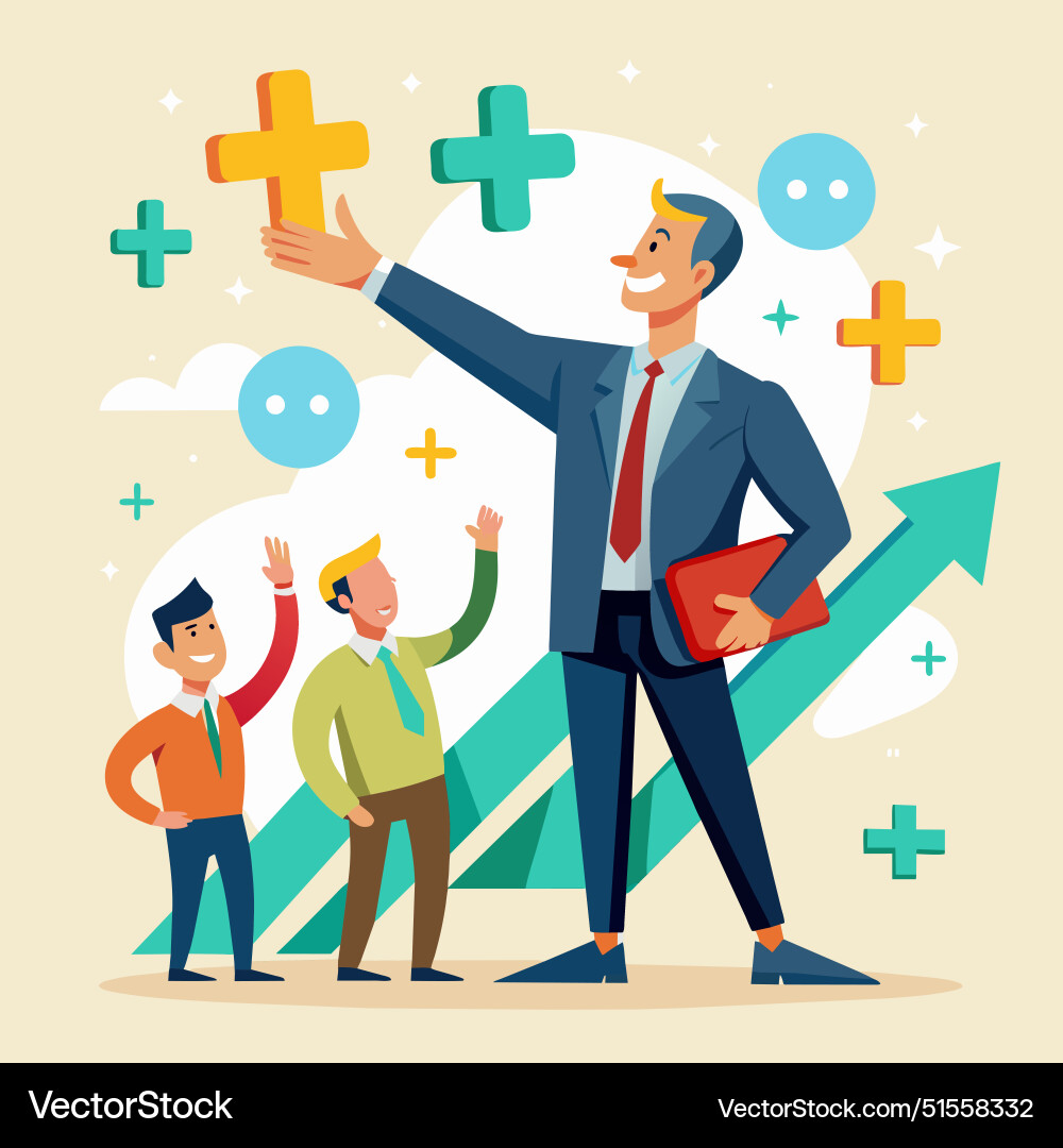 Forward positivity growth mindset or success Vector Image