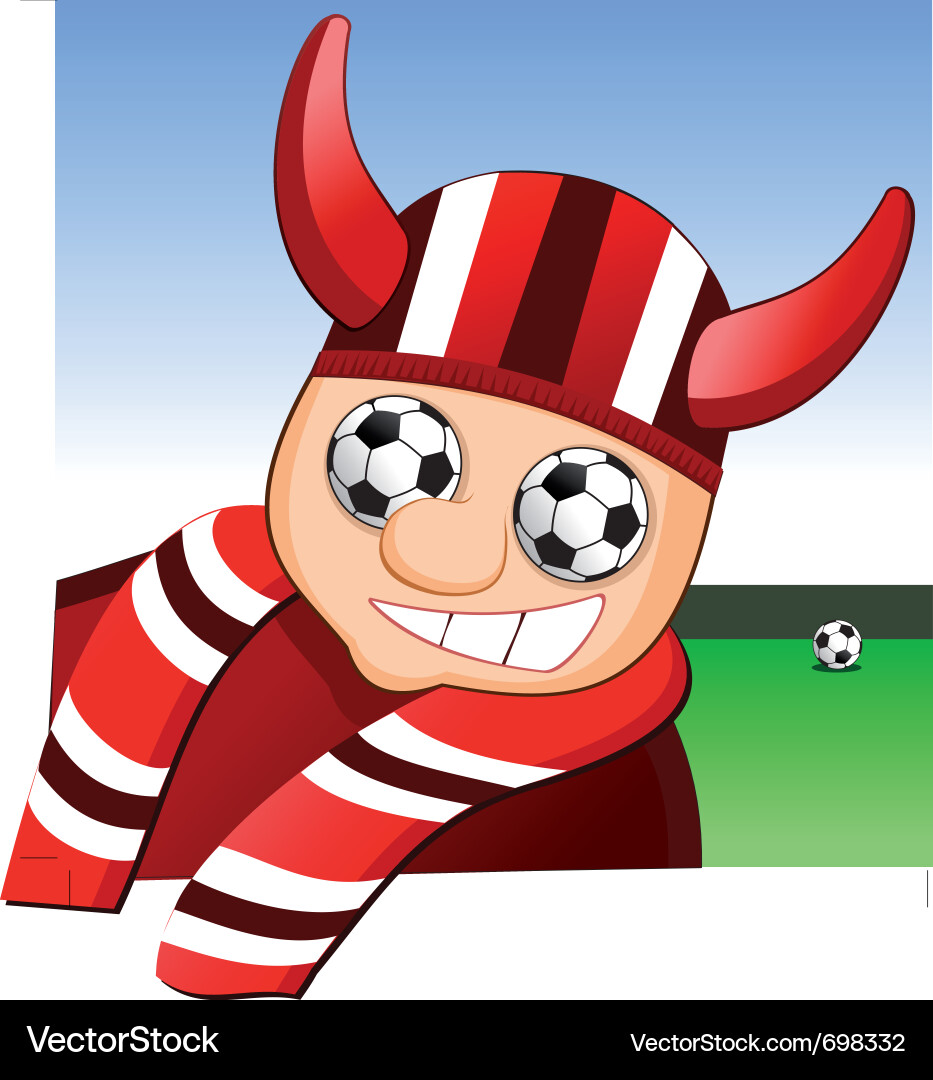 Soccer fan Royalty Free Vector Image - VectorStock