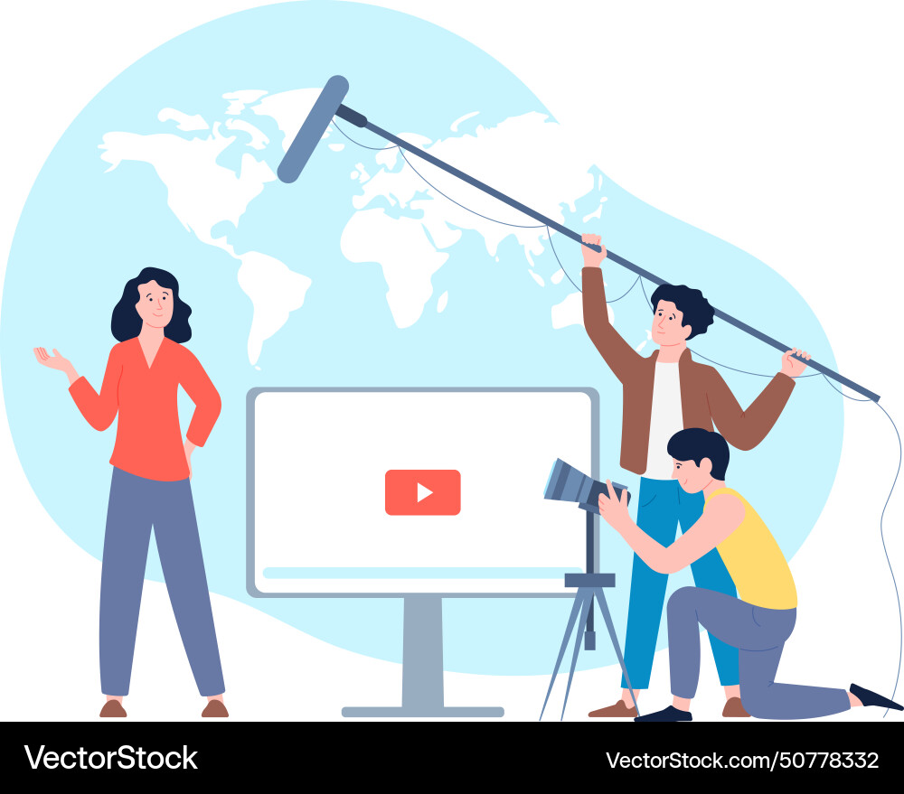 Video streaming service media production Vector Image