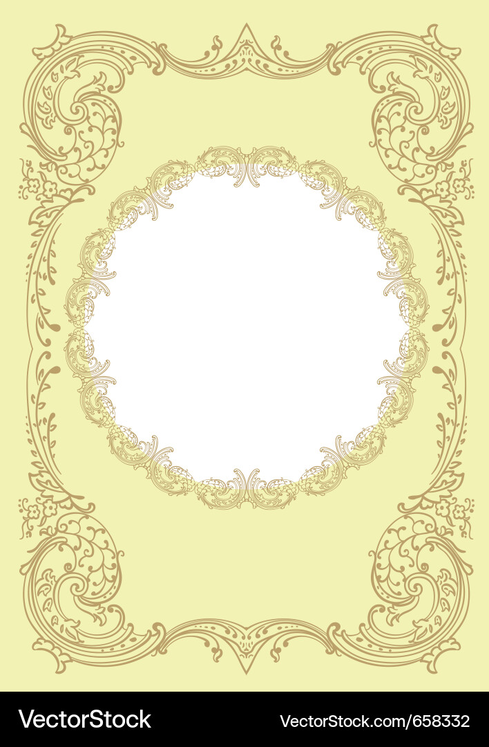 Vintage ornament frame Royalty Free Vector Image