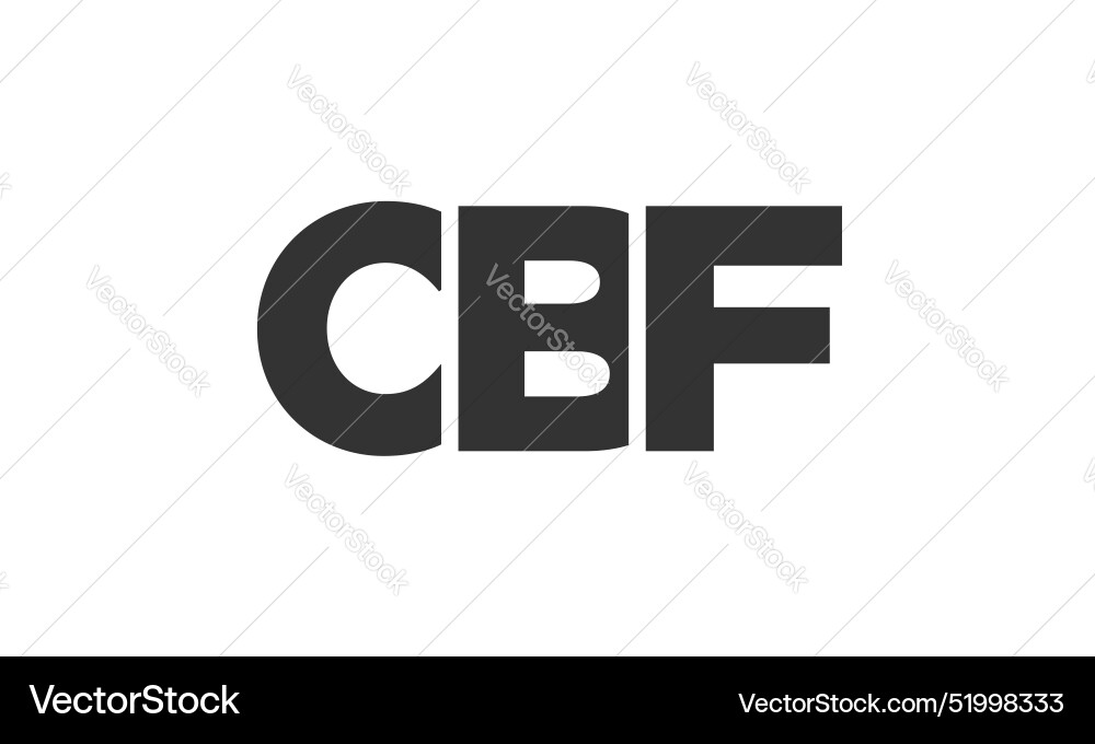 Cbf logo design template with strong and modern Vector Image