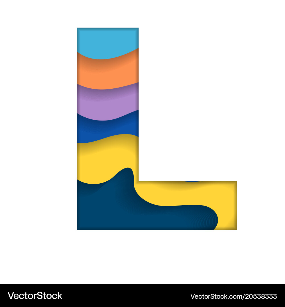 Colorful letter l Royalty Free Vector Image - VectorStock