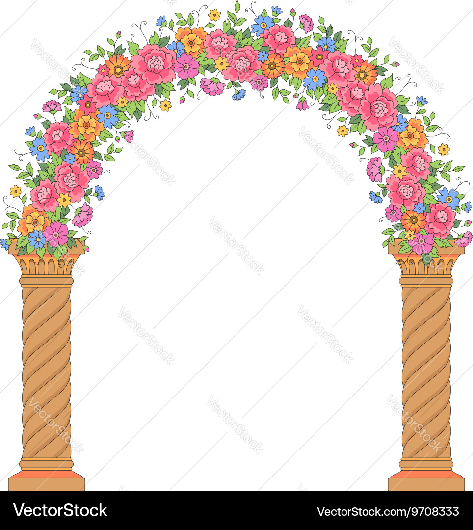 Floral design arc Royalty Free Vector Image - VectorStock