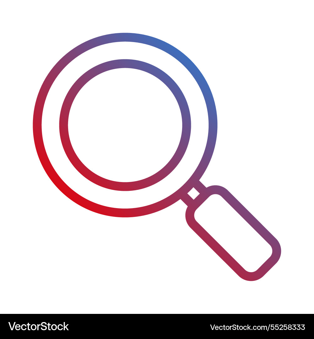 Gradient magnifying glass icon Royalty Free Vector Image