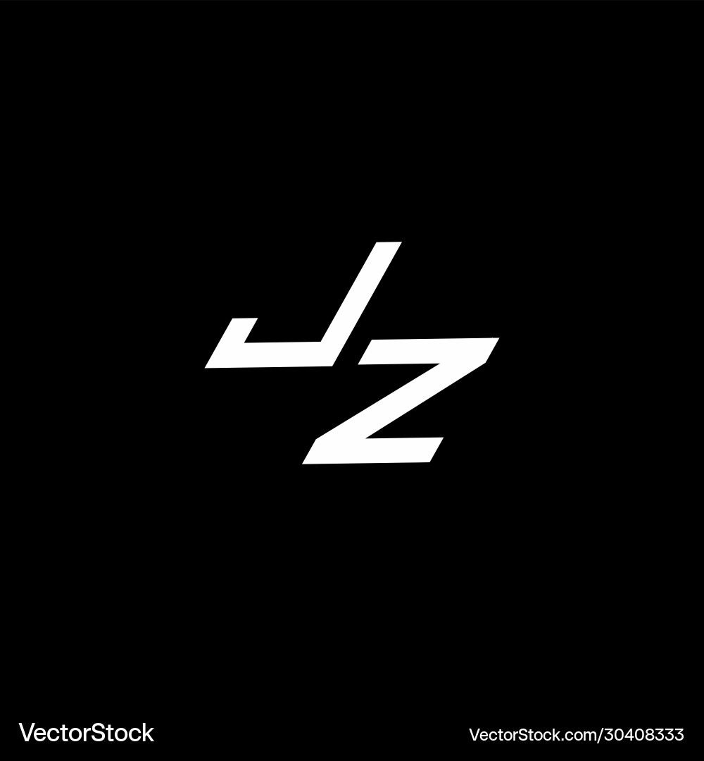 Jz logo monogram with up to down style modern Vector Image