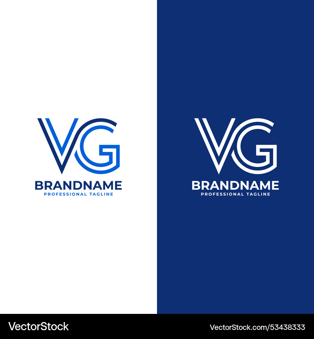 Letters vg line monogram logo suitable Royalty Free Vector