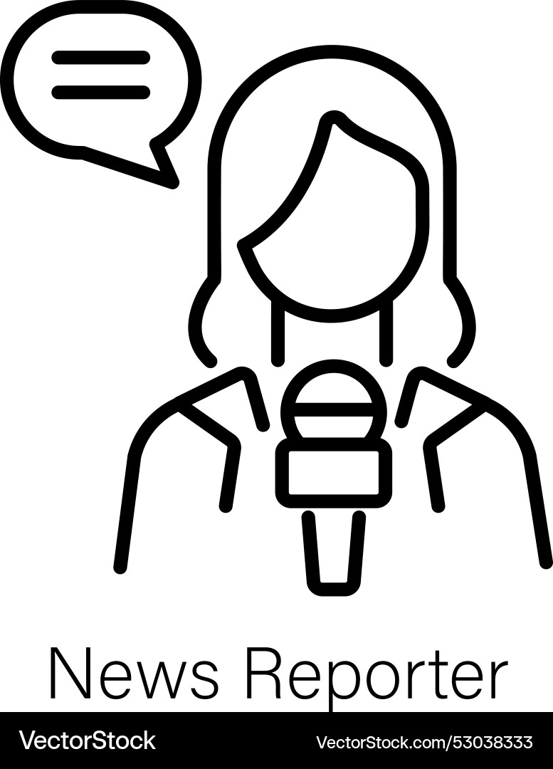News reporter Royalty Free Vector Image - VectorStock
