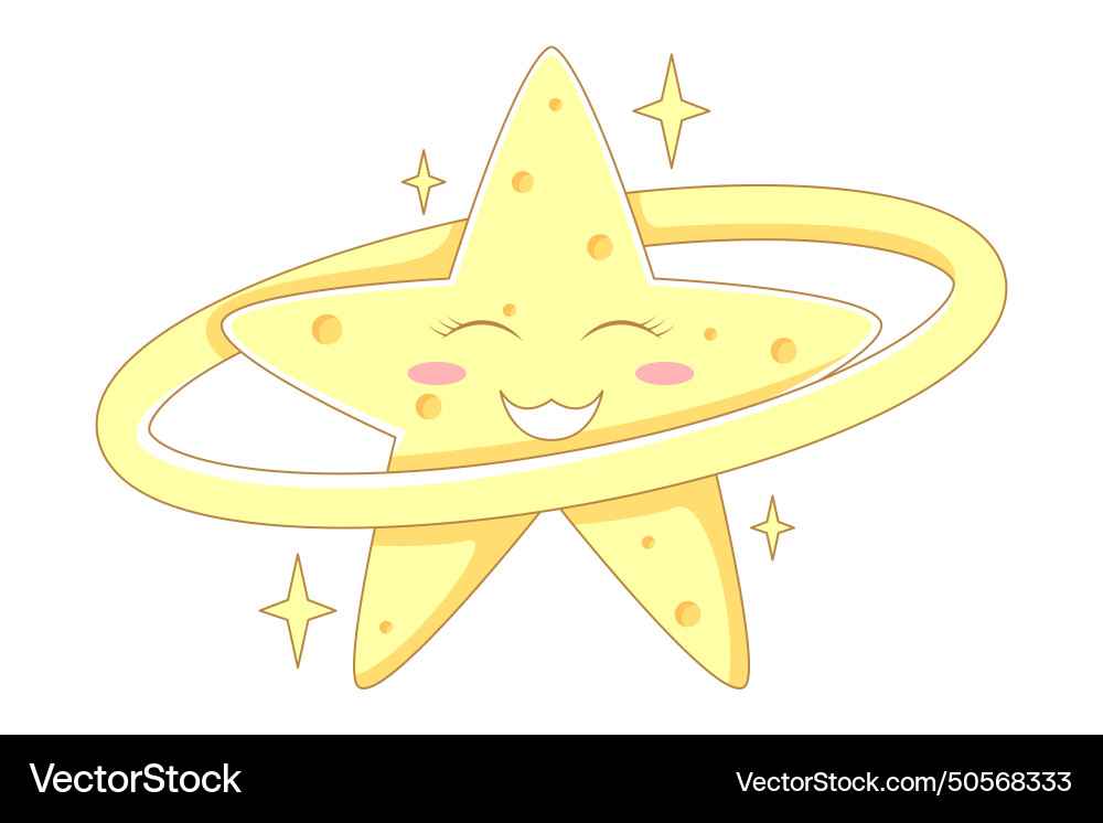 Solar system character design Royalty Free Vector Image