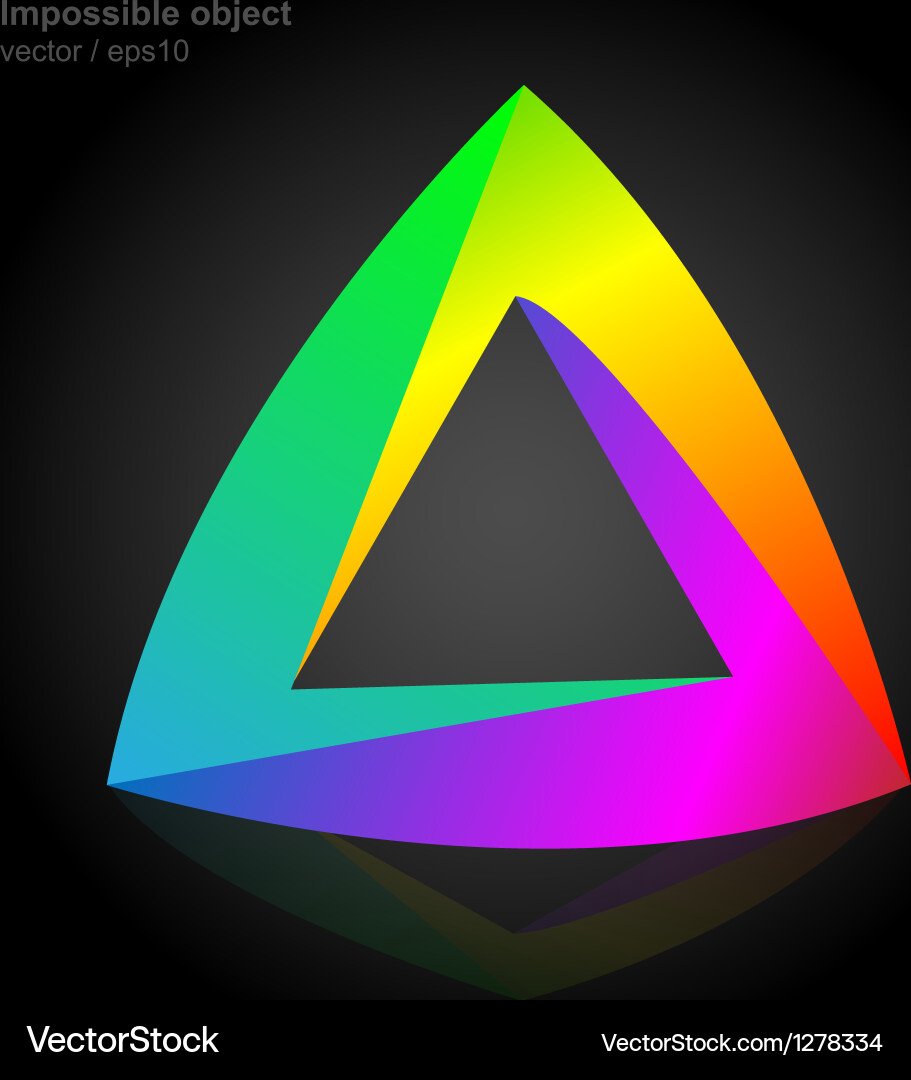 Abstract symbol impossible object triangle Vector Image