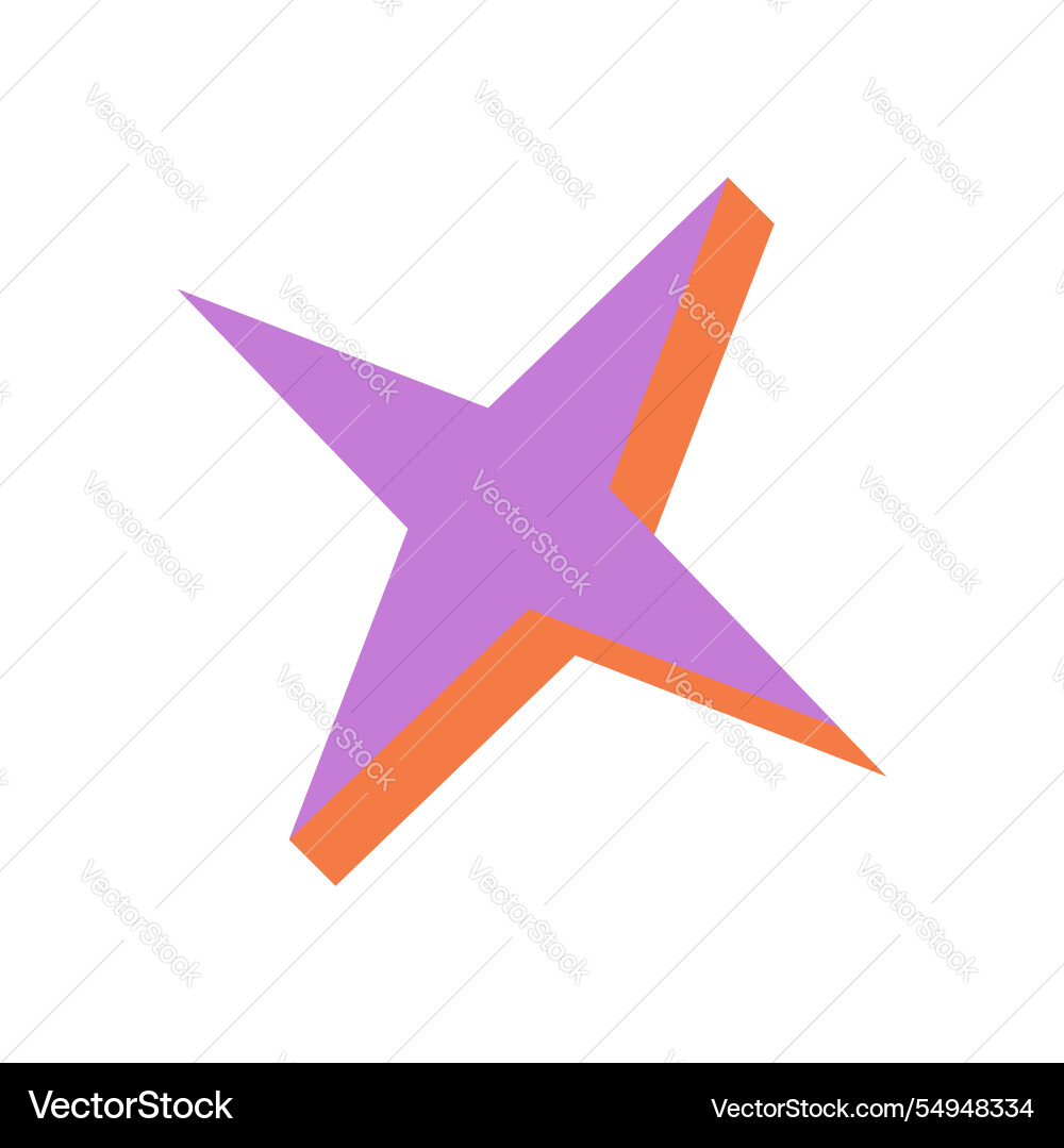 Bold star abstract shape Royalty Free Vector Image