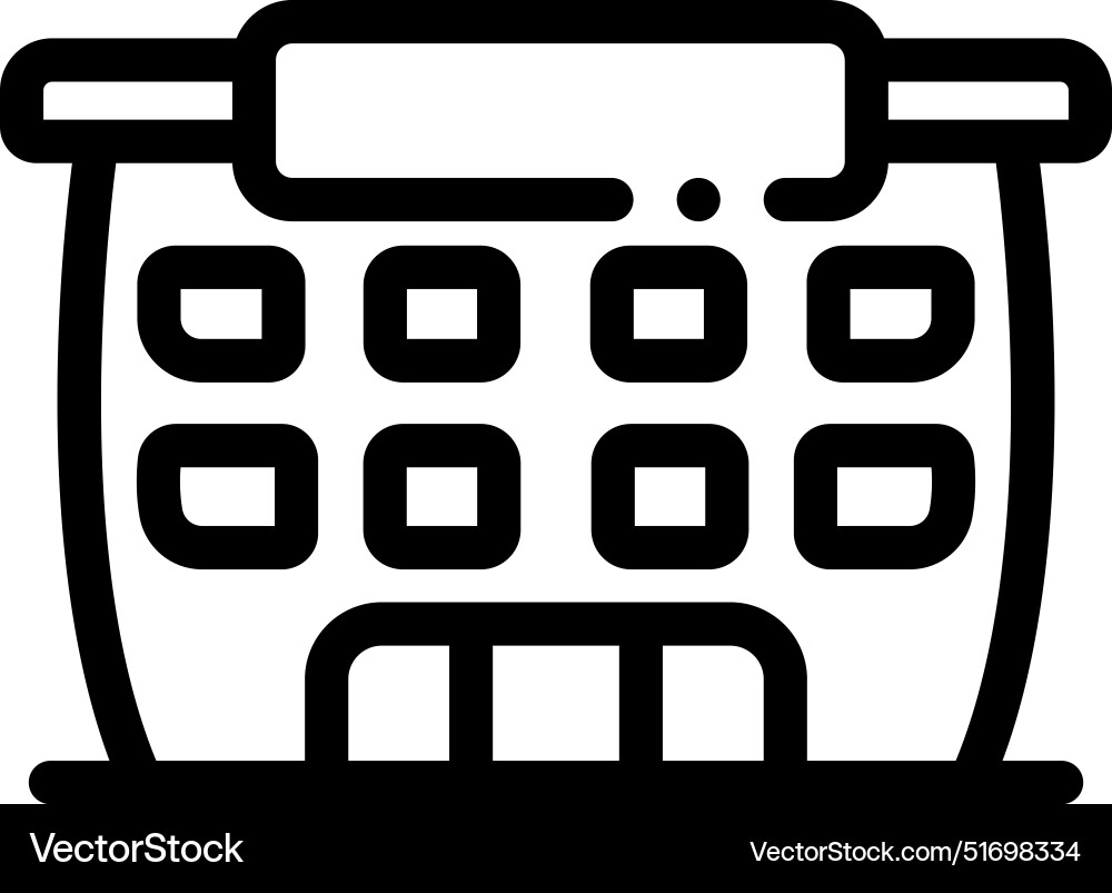 Building icon thin linear style design isolated Vector Image