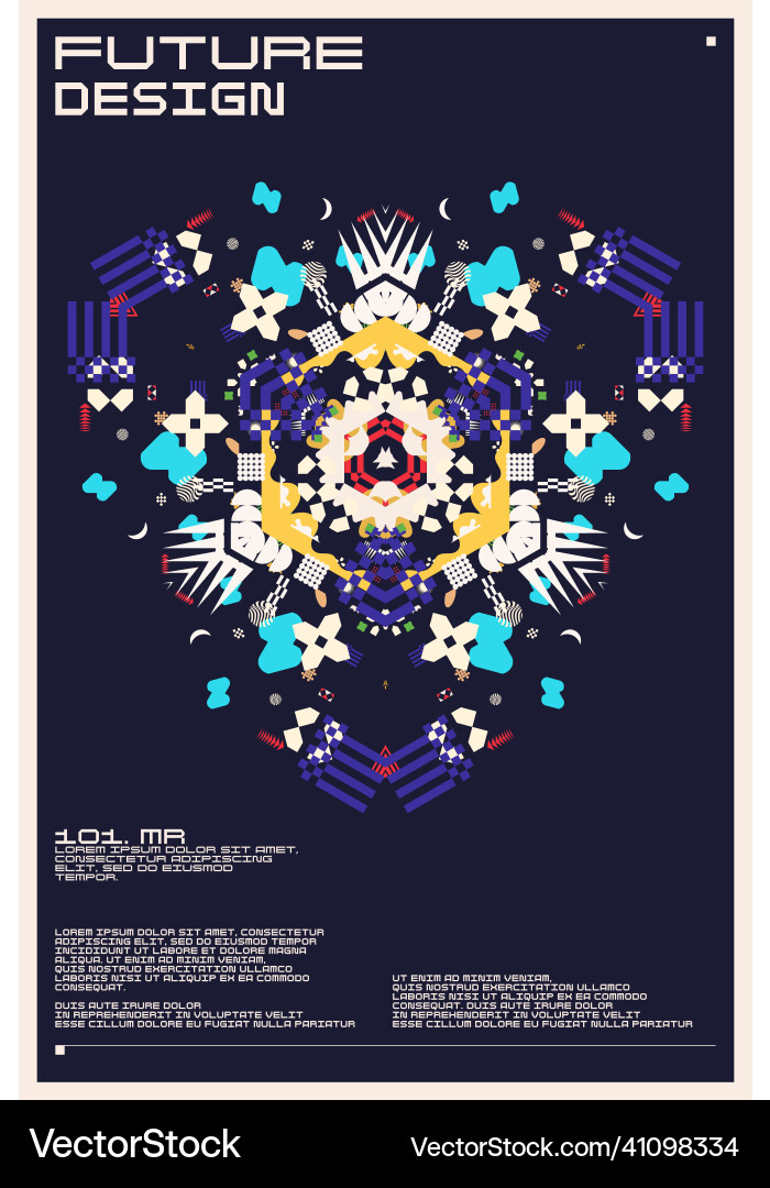 Composition with dynamic and geometric shapes Vector Image