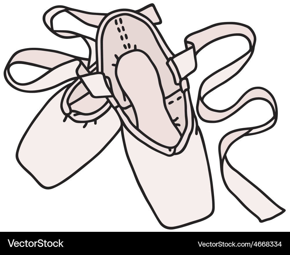 Elegant Ballet Pointe Shoes Royalty Free Vector Image