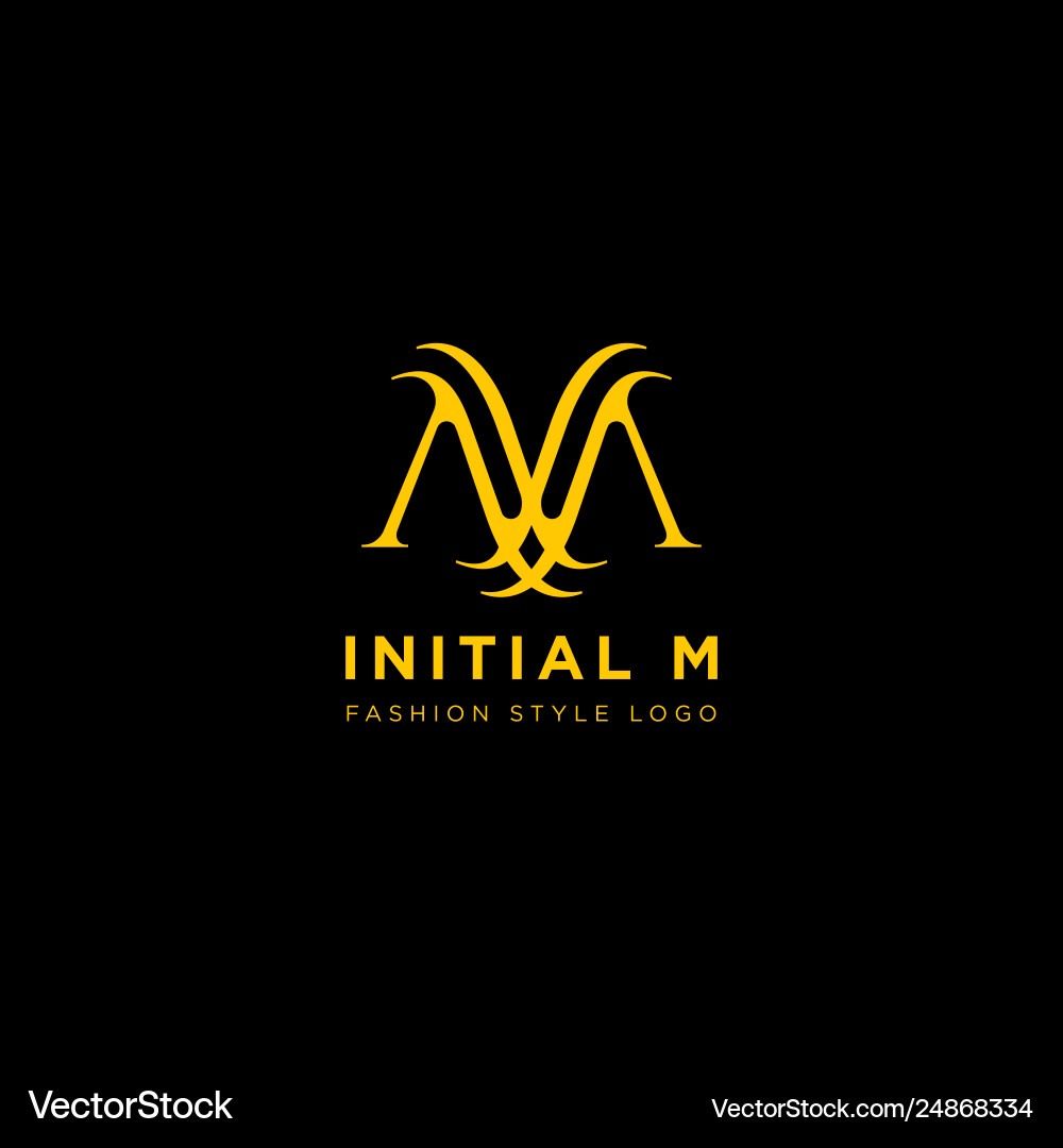 Elegant Gold M Logo - Premium Monogram Royalty Free Vector