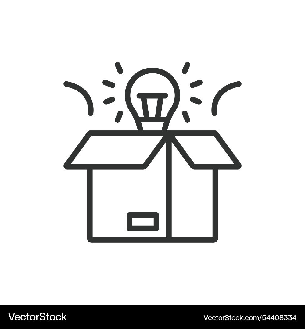 Popup ideas icon in line design Royalty Free Vector Image