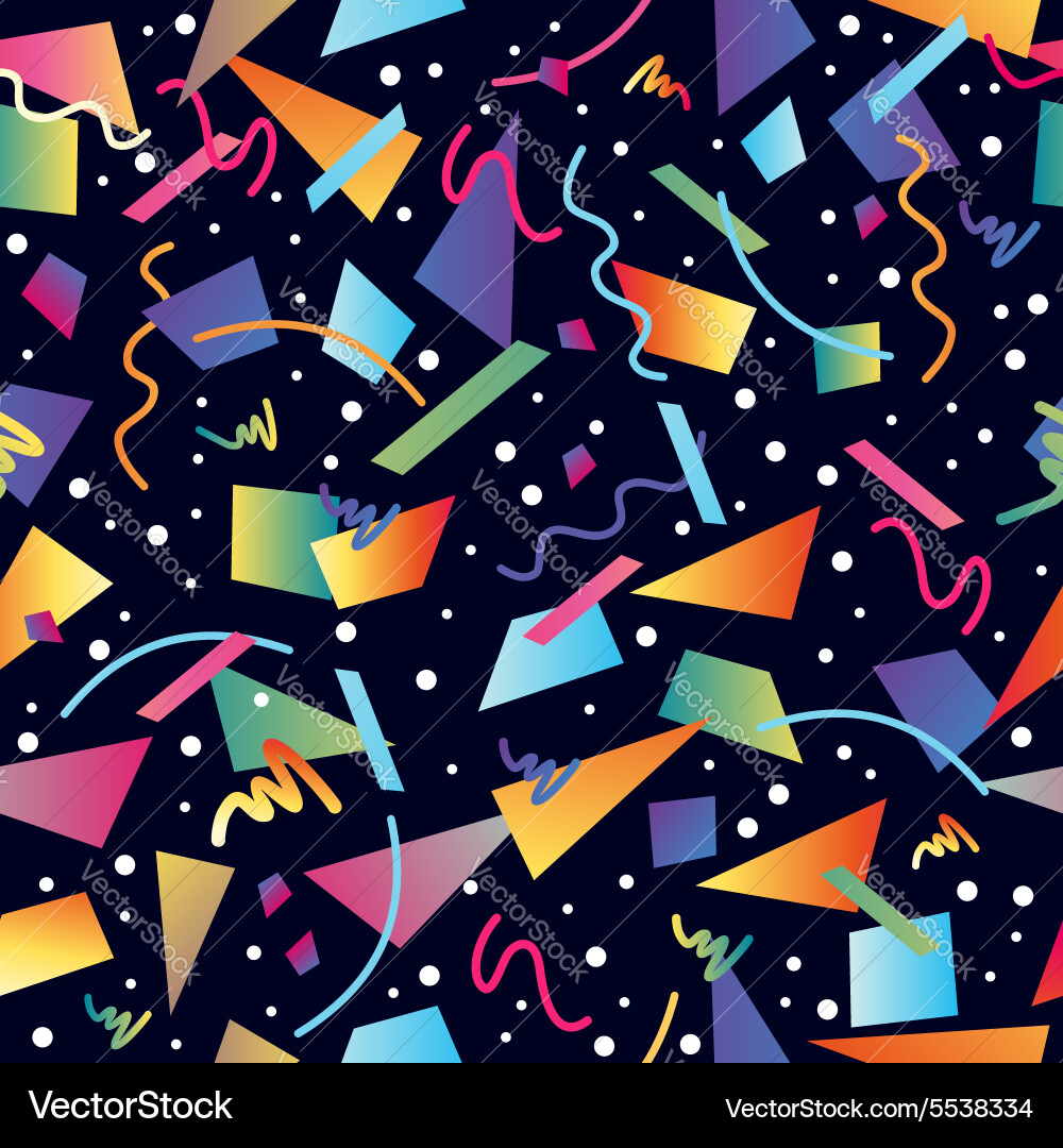 Retro 80s seamless pattern background Royalty Free Vector
