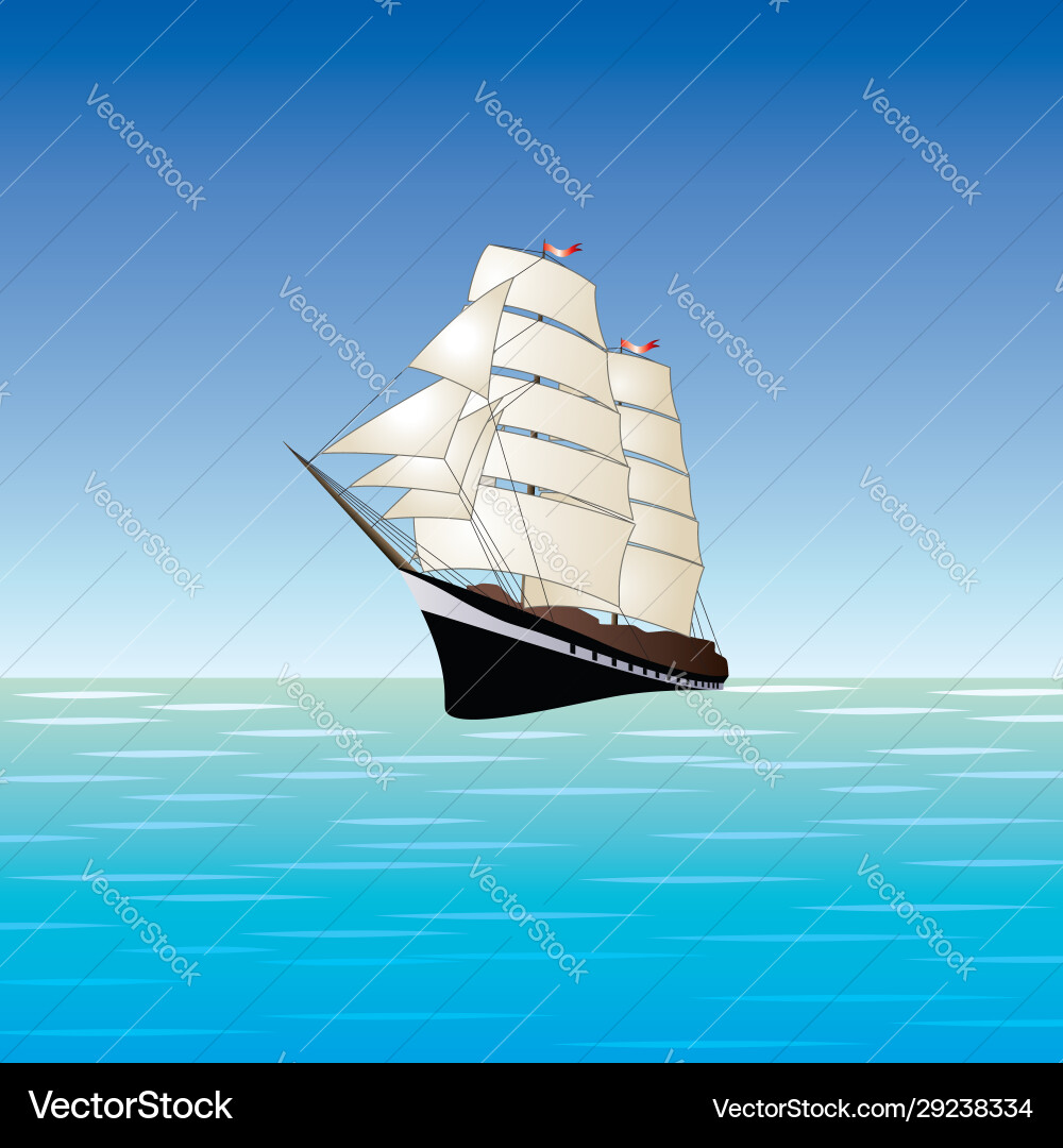 Sailing ship Royalty Free Vector Image - VectorStock