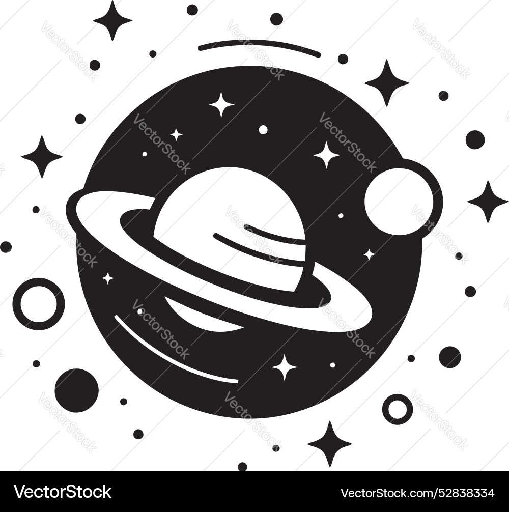Starry insignia space emblem nebula mark iconic Vector Image