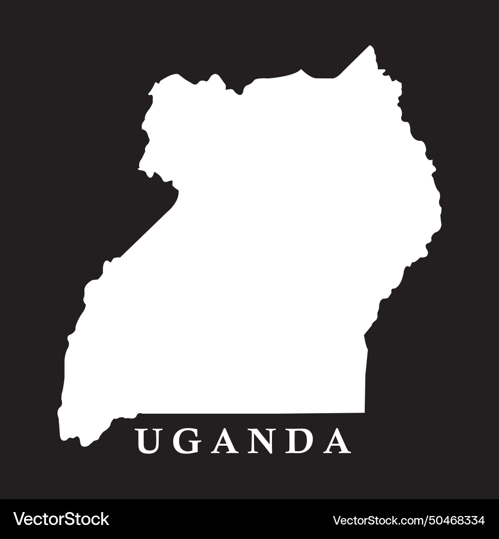 Uganda country map Royalty Free Vector Image - VectorStock