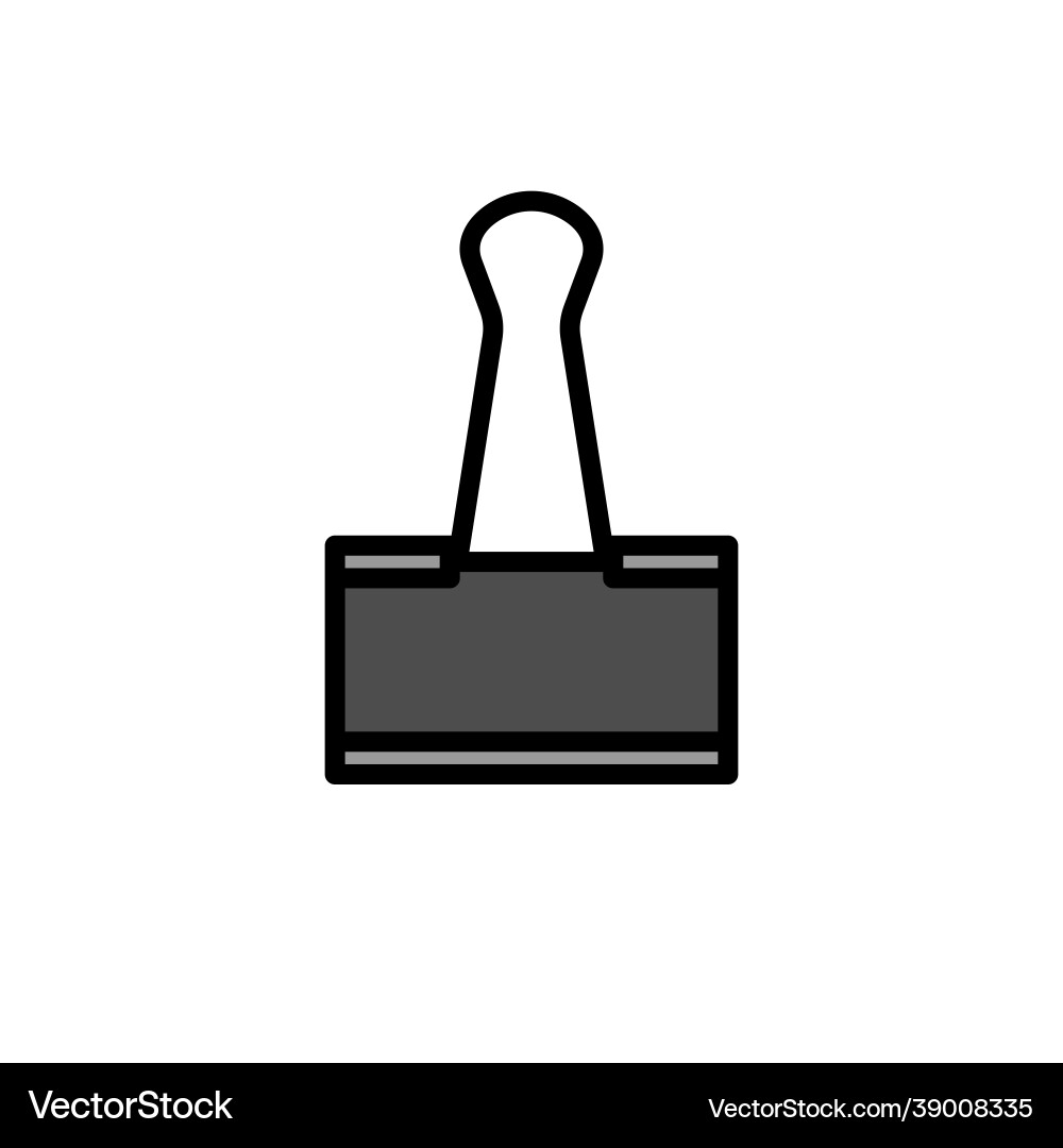 Binder clip icon Royalty Free Vector Image - VectorStock