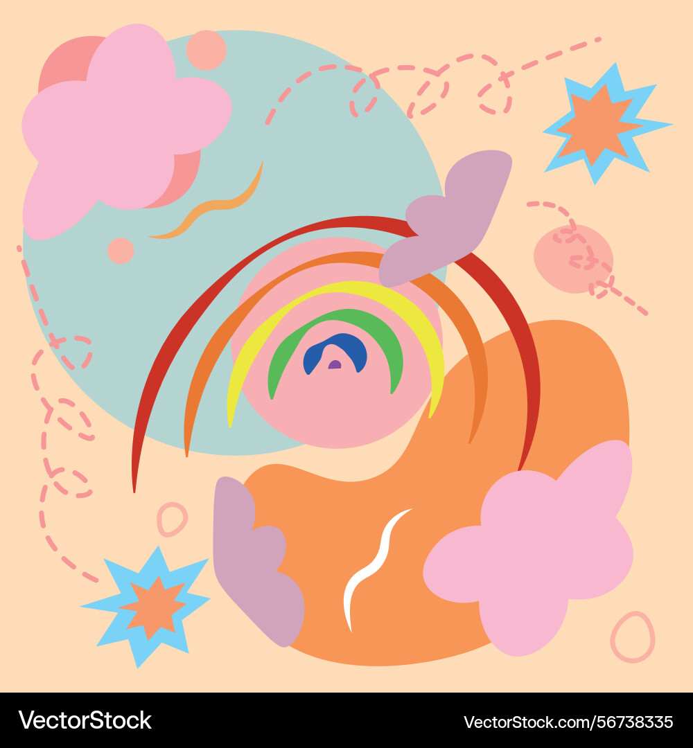 Colored hand drawn background Royalty Free Vector Image