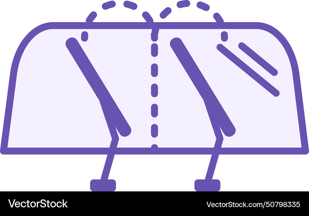 Colored icon wiper of car windshield Royalty Free Vector