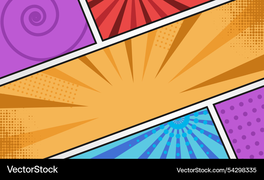 Comic style wallpaper or background template Vector Image