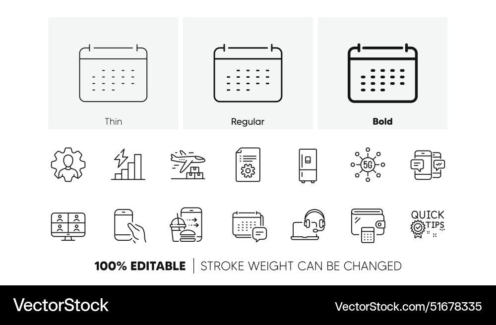 Hold smartphone wallet and quick tips line icons Vector Image