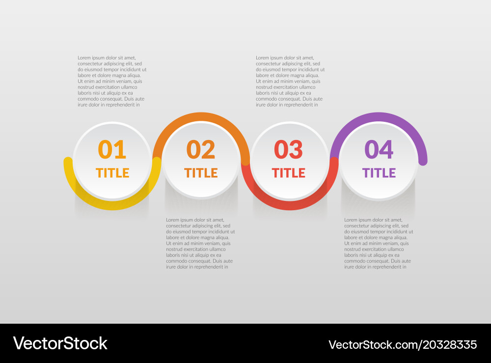 Horizontal steps infographics - can Royalty Free Vector