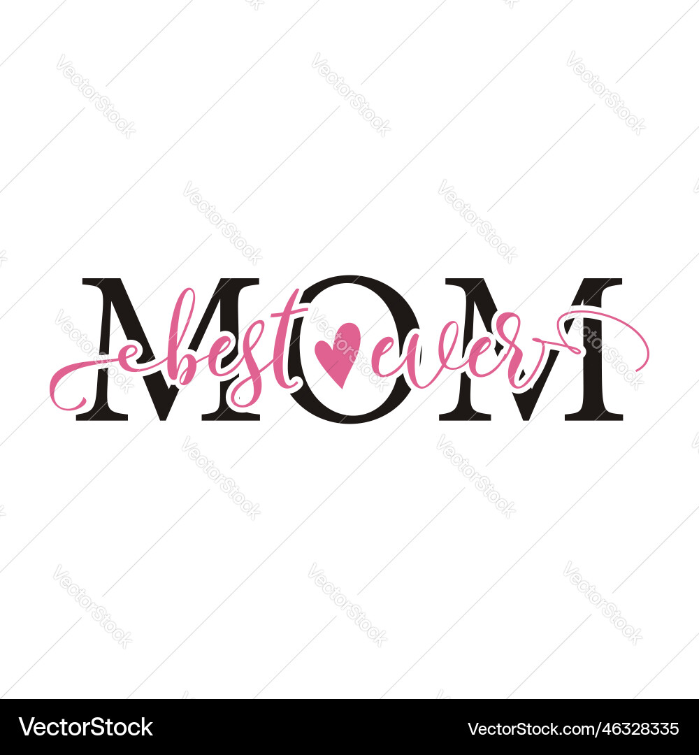 Mothers day lettering mother quote Royalty Free Vector Image