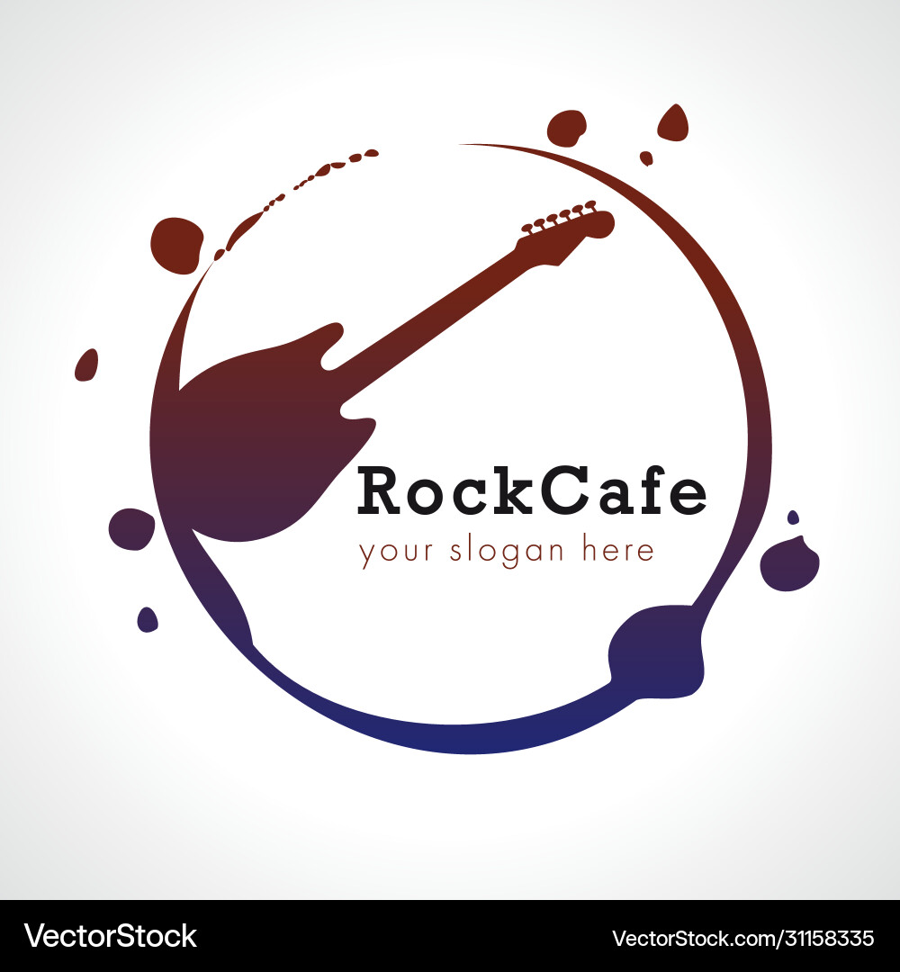 Rock cafe logo Royalty Free Vector Image - VectorStock