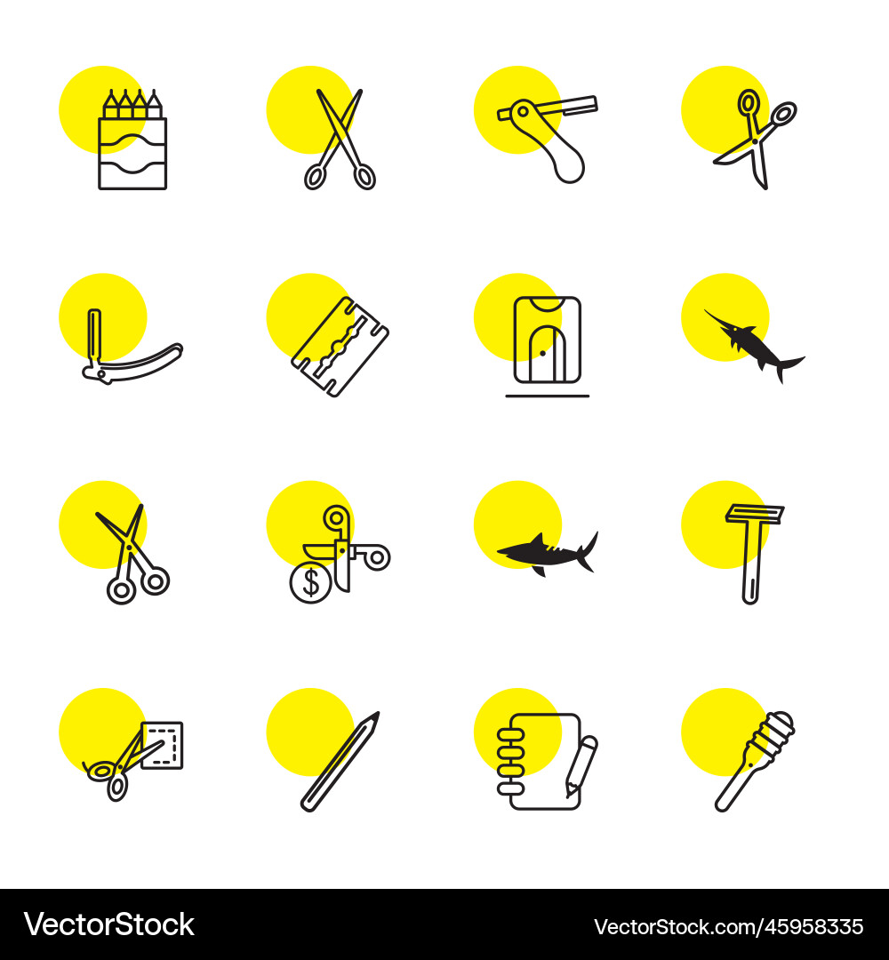 Sharp icons Royalty Free Vector Image - VectorStock