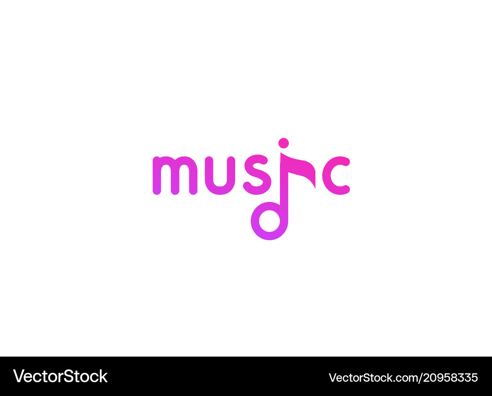 Violet logo in flat style for music project Vector Image