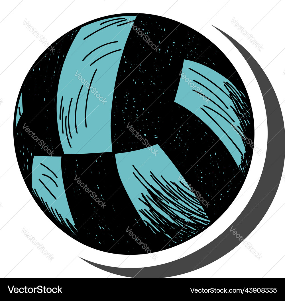 Volleyball ball sticker Royalty Free Vector Image