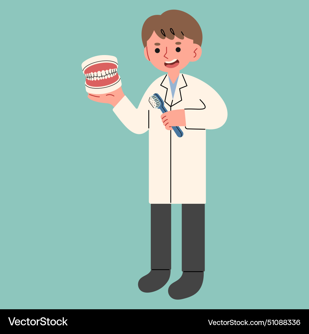 Dentist single 1 Royalty Free Vector Image - VectorStock