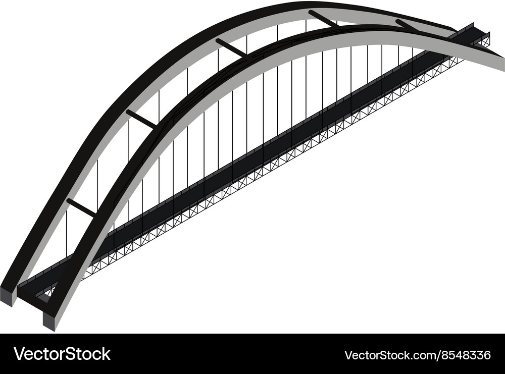 Arch Bridge Drawing 2d