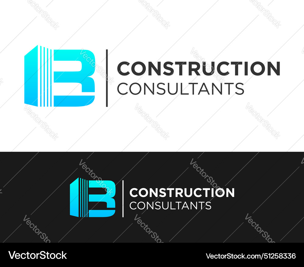 Rb building logo Royalty Free Vector Image - VectorStock