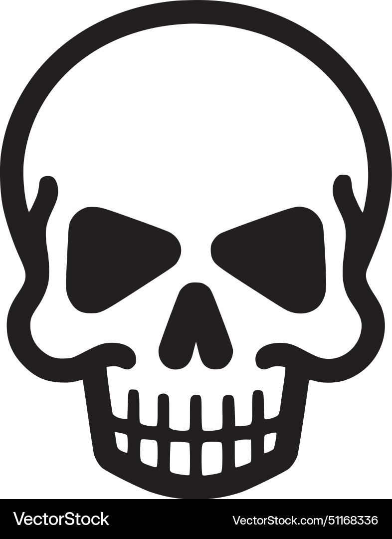 Skull - minimalist and simple silhouette Vector Image