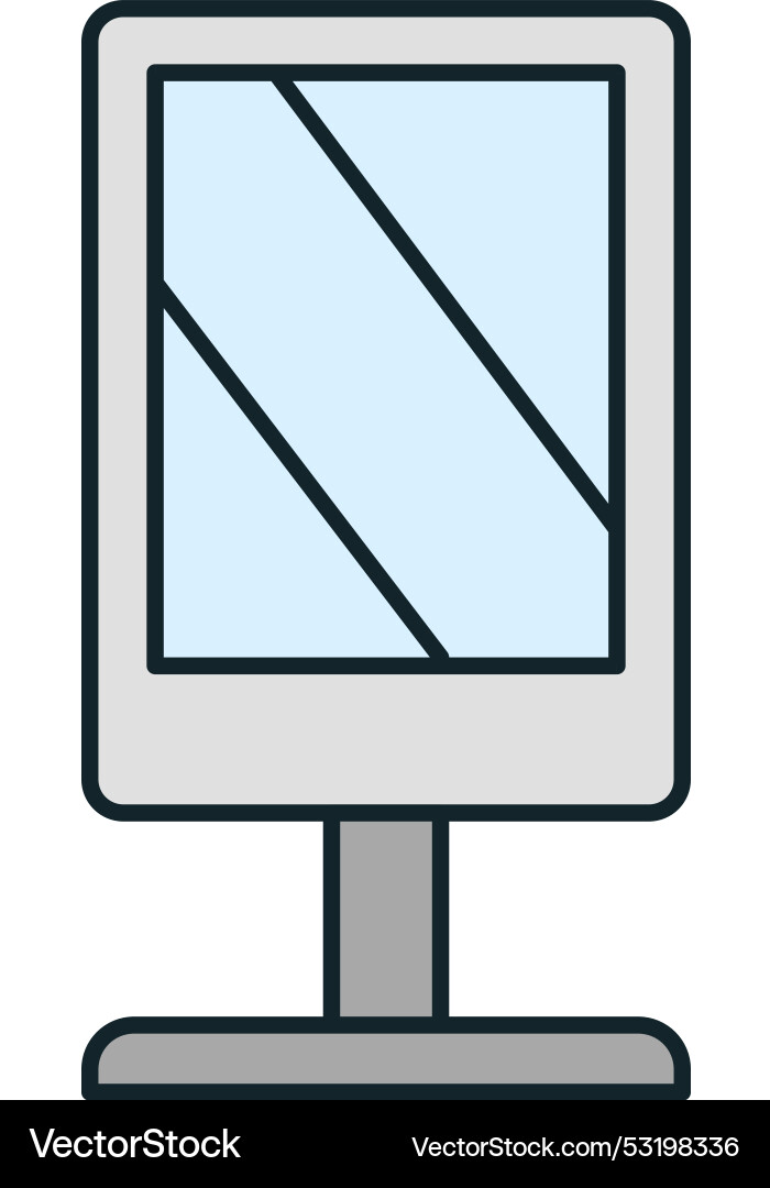 Smart city interactive digital signage displaying Vector Image