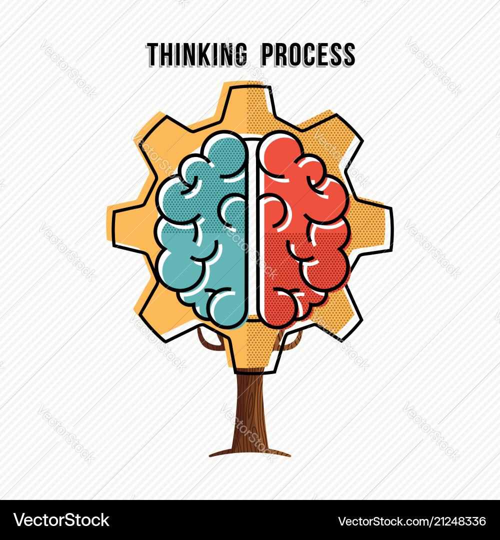 Thinking process concept for new business ideas Vector Image