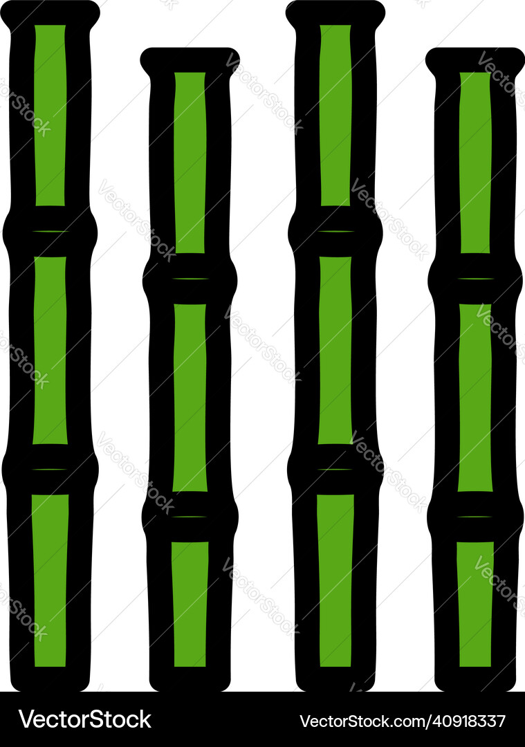 Bamboo branches icon Royalty Free Vector Image