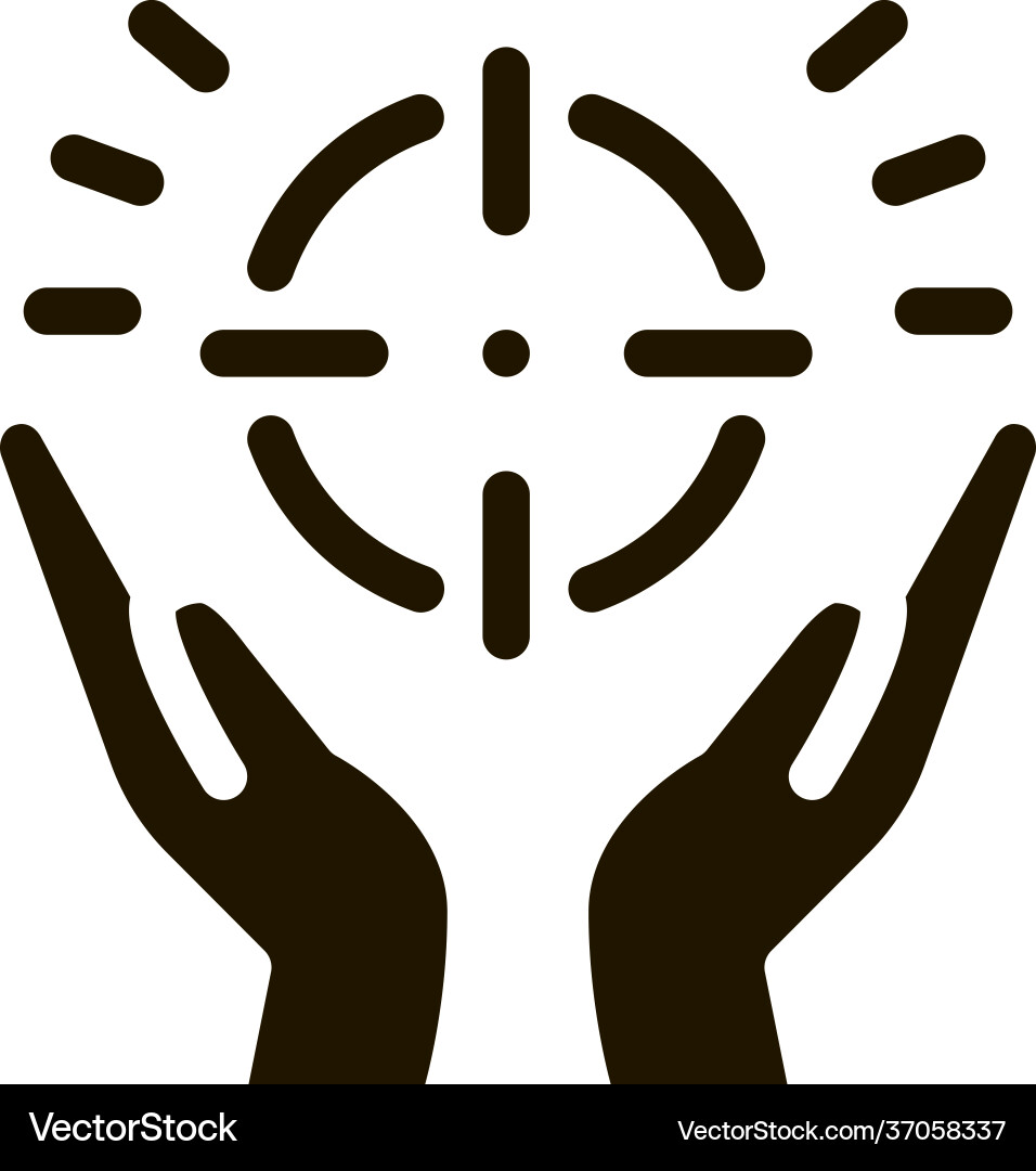 Exaltation purpose icon glyph Royalty Free Vector Image