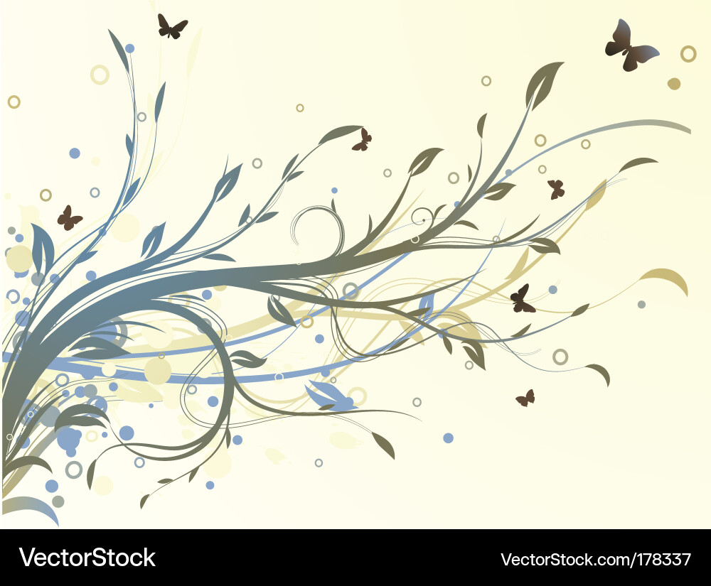Floral decorative background Royalty Free Vector Image