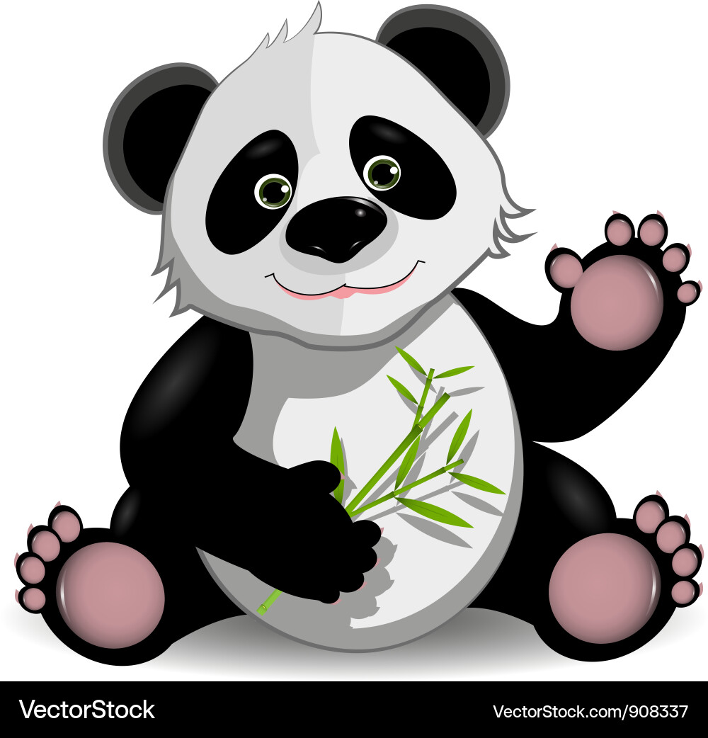 Funny panda Royalty Free Vector Image - VectorStock